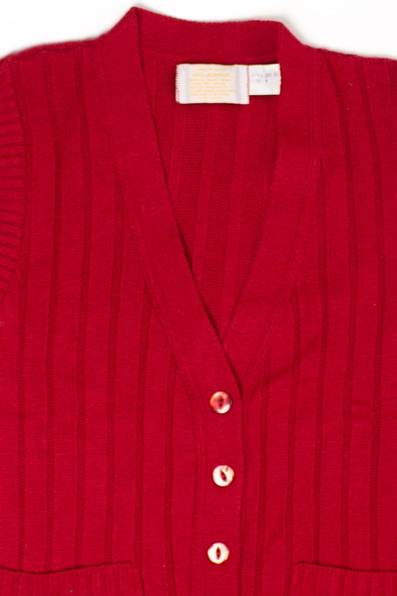Vintage Red Button Up Sweater Vest – Ragstock
