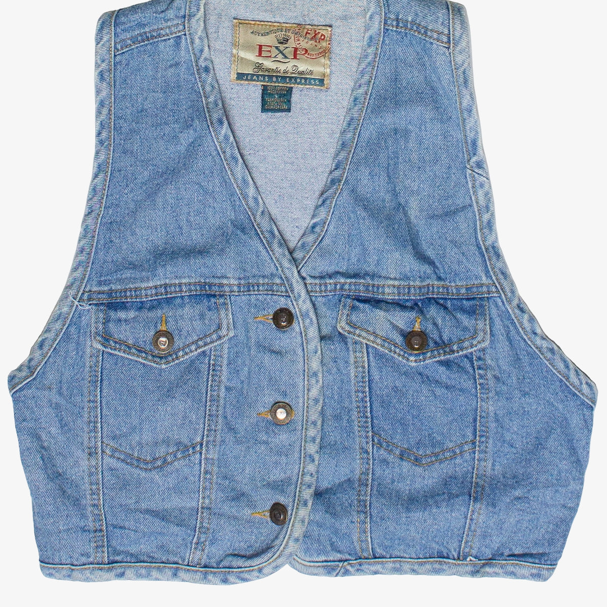 Vintage Express Jeans Denim Crop Vest (1990s) – Ragstock