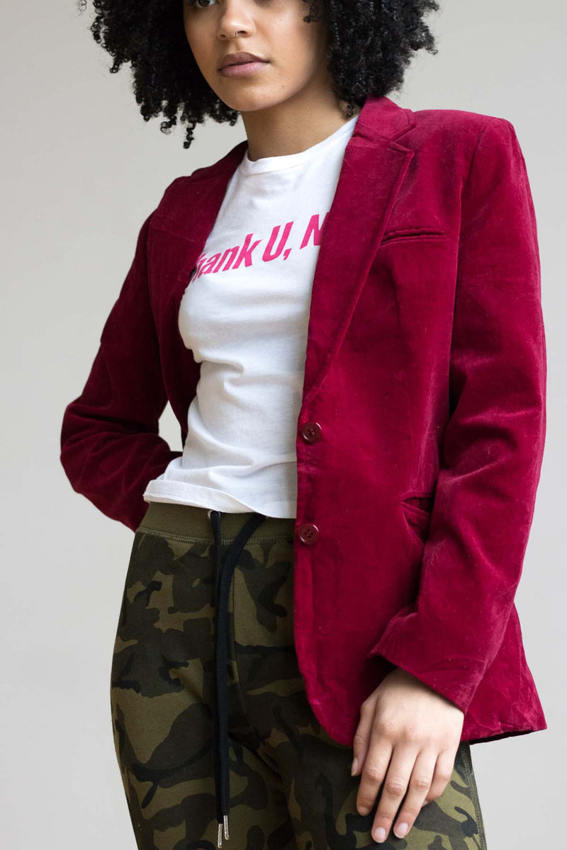 Wine Velvet Blazer – Ragstock